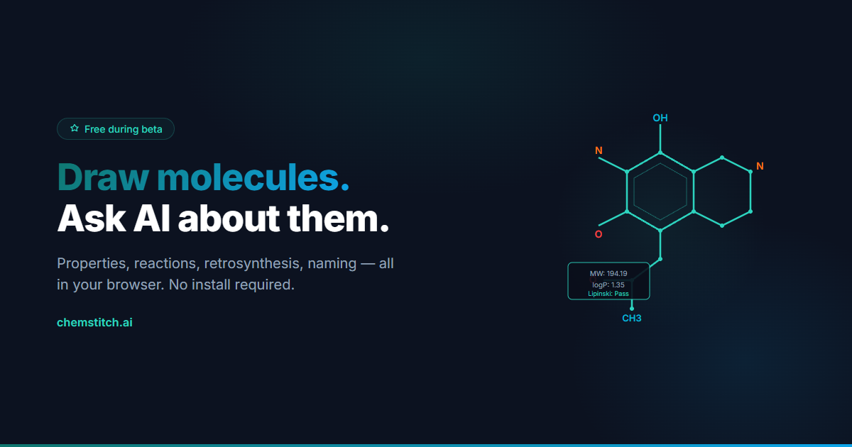 ChemStitch — AI Chemical Structure Editor